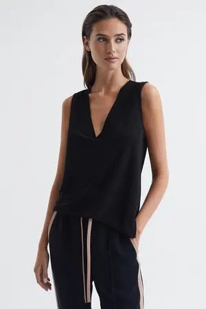 REISS Taylor V-neck Shell Blouse