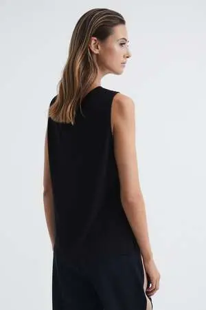 REISS Taylor V-neck Shell Blouse