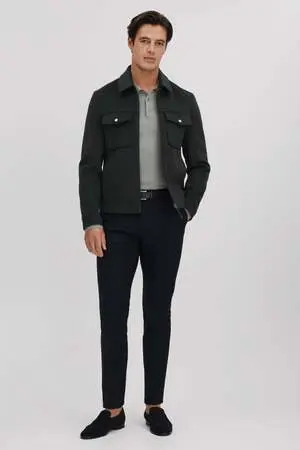 REISS Peridoe Wool Blend Zip-through Jacket