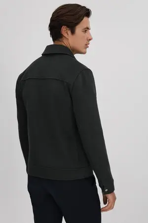 REISS Peridoe Wool Blend Zip-through Jacket