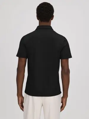 REISS Slim Fit Half-zip Polo Shirt