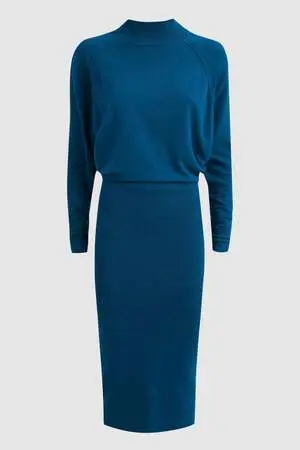 REISS Freya Wool Blend Midi Dress
