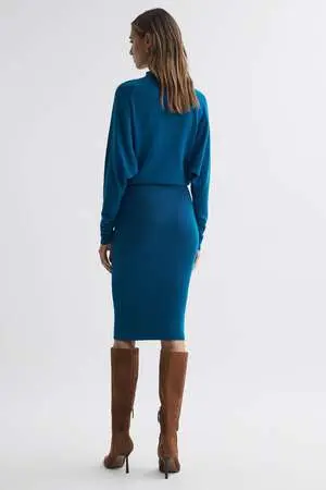 REISS Freya Wool Blend Midi Dress