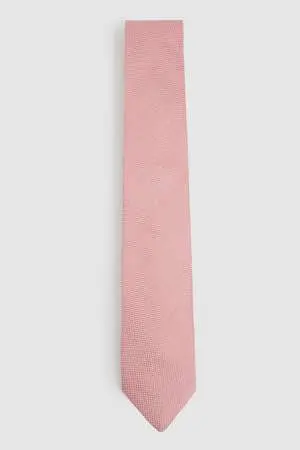 REISS Reiss Ceremony Silk Blend Tie Dark Pink