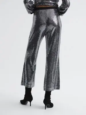 REISS Valeria Sequin Trousers