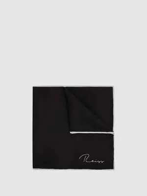 Men's Black Pocket Squares