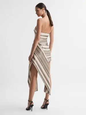 Acler Striped Strapless Mini Dress
