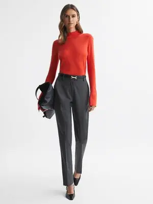 REISS Jade Leather Slingback Heels