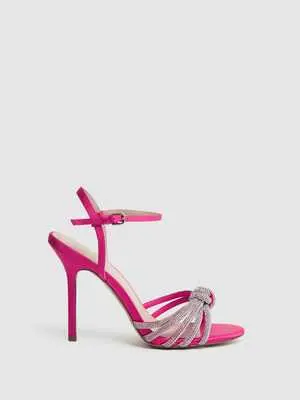 REISS Estel Embellished Heeled Sandals - Pink