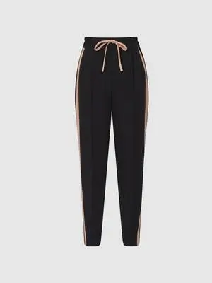 REISS Tapered Trousers With Contrast Side Stripe