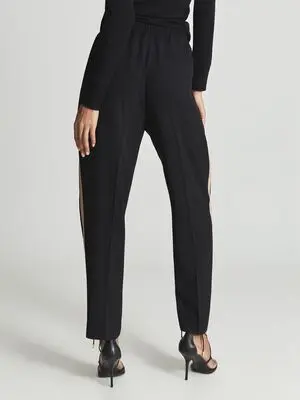 REISS Tapered Trousers With Contrast Side Stripe