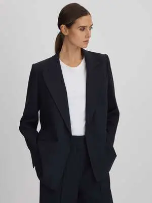 REISS Willow Wool-blend Pinstripe Blazer