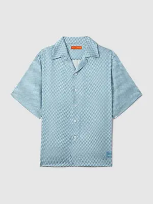REISS X Mclaren F1 Team Halox Mclaren F1 Team Airforce Cuban Collar Shirt