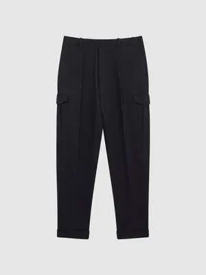REISS Grade Relaxed Cropped Cargo Trousers