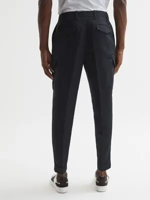 REISS Grade Relaxed Cropped Cargo Trousers