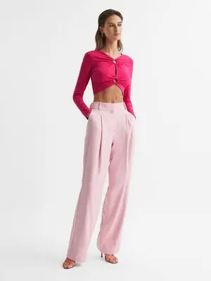 REISS Ring-front Cropped Top