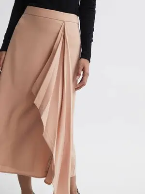 REISS Ash High-rise Ruffle Midi Skirt