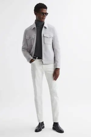 REISS Peridoe Wool Zip Through Jacket