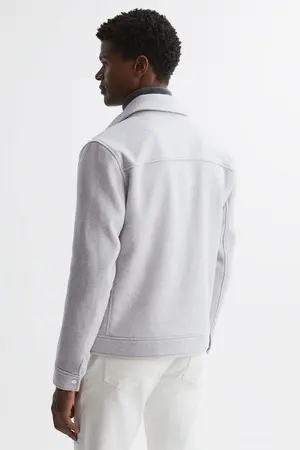 REISS Peridoe Wool Zip Through Jacket