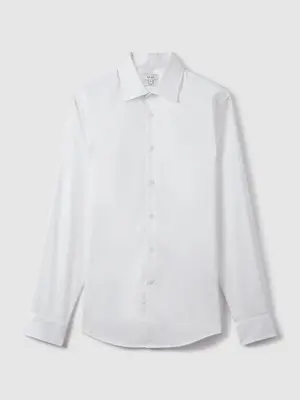 REISS Frontier Slim Fit Cotton Blend Shirt