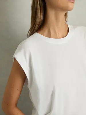 REISS Morgan Cotton T-shirt - White