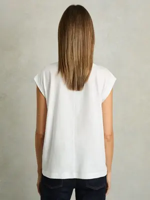 REISS Morgan Cotton T-shirt - White