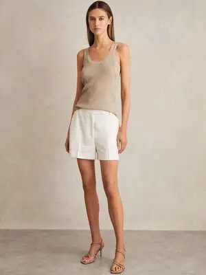 REISS Imogen Metallic Vest Top