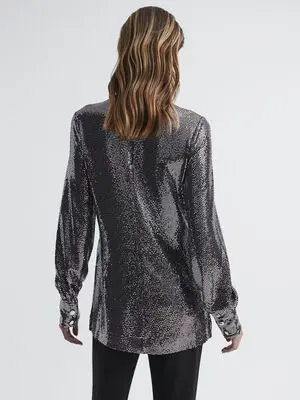REISS Ariana Sequin Occasion Top
