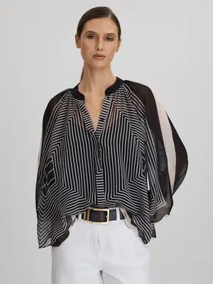 REISS Charli Printed Blouse