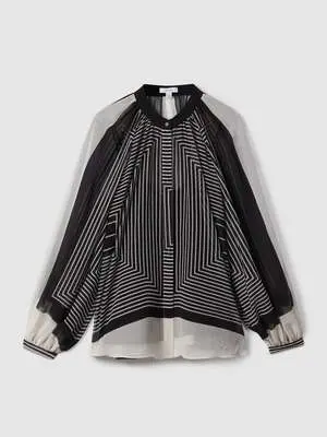 REISS Charli Printed Blouse