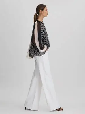 REISS Charli Printed Blouse