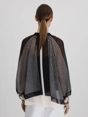 REISS Charli Printed Blouse