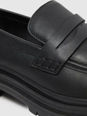 REISS Adele Leather Loafers