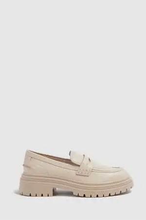 REISS Adele Leather Loafers