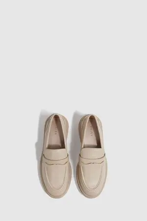REISS Adele Leather Loafers