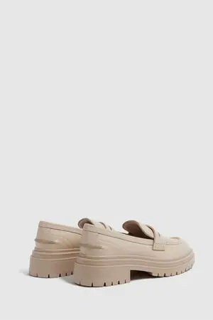 REISS Adele Leather Loafers