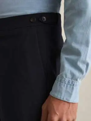 REISS Belmont Slim-fit Trousers - Navy