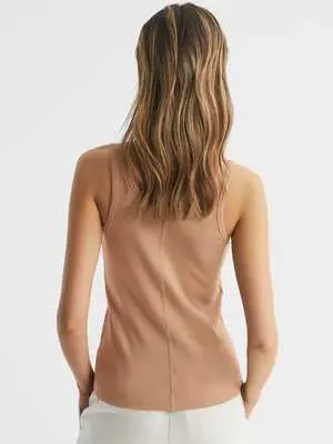 REISS Violet Scoop Neck Jersey Vest Top