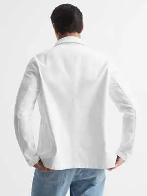 REISS Distant Cotton Twill Worker Jacket