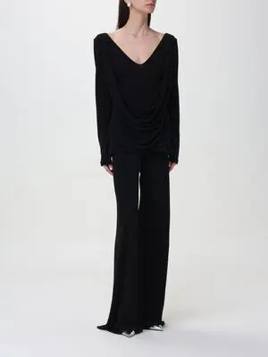 Alberta Ferretti Draped Long Sleeve Top