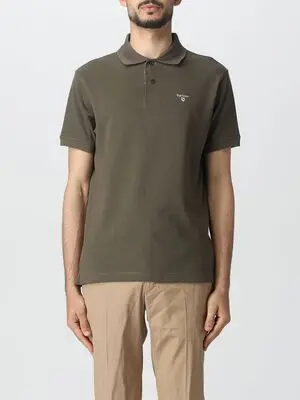 Barbour Polo Shirt Men Moss Green