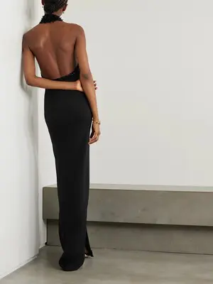 Tom Ford Embellished Halterneck Gown In Black - 50% Off | Editorialist