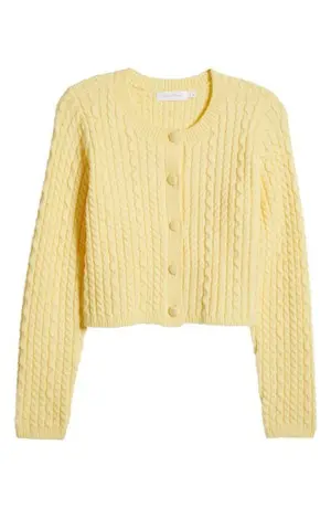ALL IN FAVOR Crop Cable Cardigan