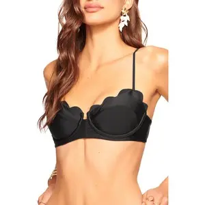Ramy Brook Leyla Scalloped Underwire Bikini Top - Black
