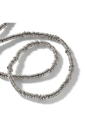 John Hardy Heishi Sterling Beaded Necklace