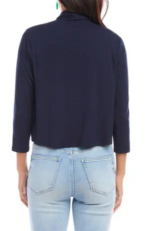 Karen Kane Calli Draped Open Front Cardigan - Navy