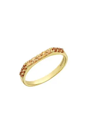 Bony Levy 14k Gold Gemstone Stacked Ring - Garnet Spessartite