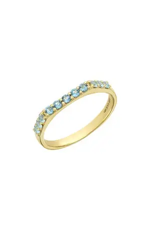 Bony Levy Bony Levy 14k Gold Gemstone Stacked Ring London Blue Topaz