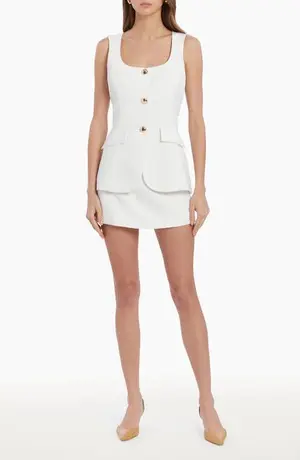 Amanda Uprichard Kya Sleeveless Romper - Ivory