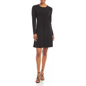 Long Sleeve Crewneck Day Dresses